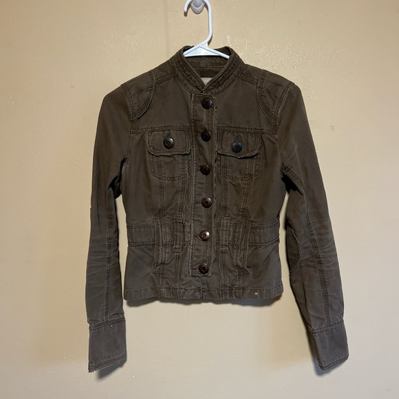 Rampage | Jackets & Coats | Rampage Vintage Brown Military Style Denim ...